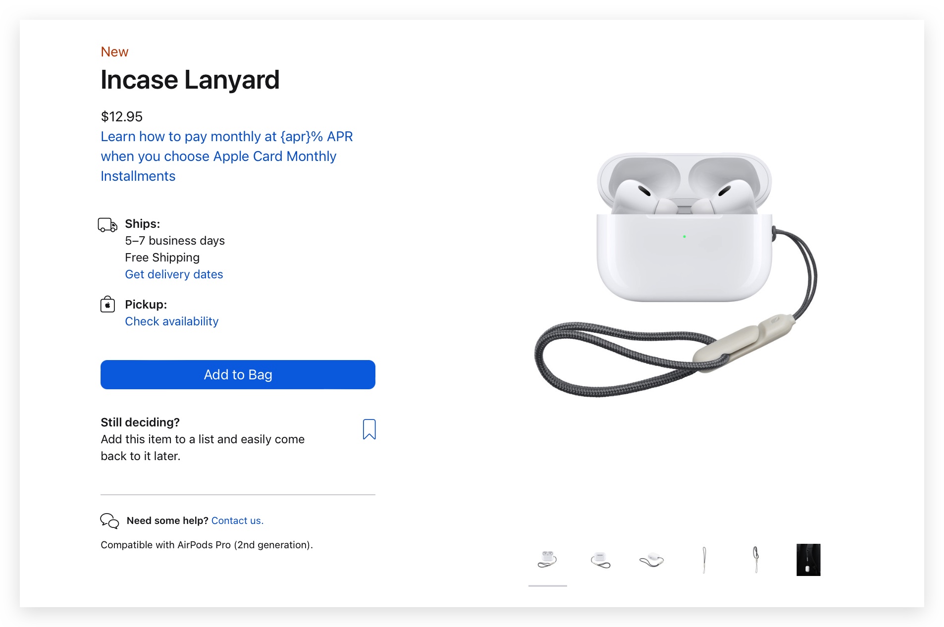 蘋果開賣 AirPods Pro 2 掛繩，售價 13 美元！值不值得入手這裡告訴你 - 蘋果仁 - 果仁 iPhone/iOS/好物推薦科技媒體